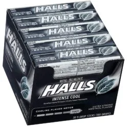 Halls Extra Menthol Cough Drops 9pcs, 20ct - B2B Online Shop in NYC | Wholesale Grocery Products