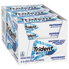 Trident White Peppermint Gum 16pcs, 9ct - B2B Online Shop in NYC ...