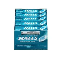 Halls Ice Peppermint Cough Drops 9pcs, 20ct - B2B Online Shop in NYC | Wholesale Grocery Products